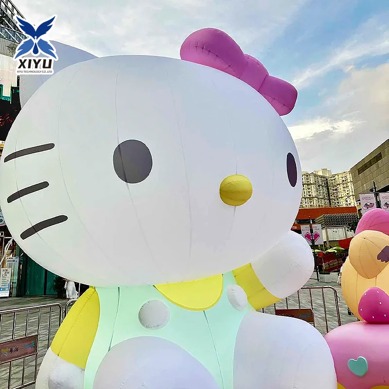 Custom Large Yellow Tiger Air Model Giant Cartoon Pvc Inflatable Cat ...