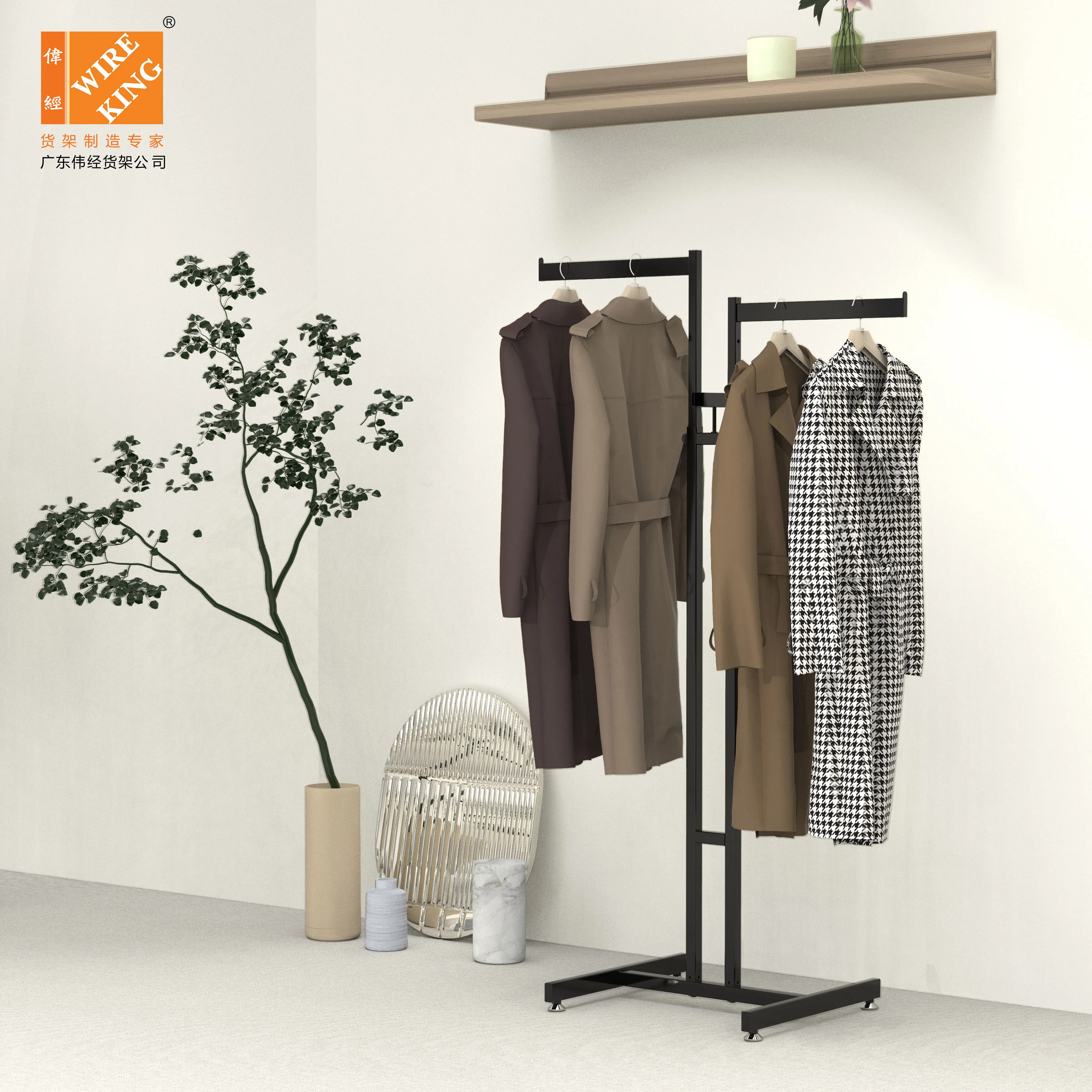 Customized Design Clothes Display Racks Clothing Display Rack Skirt T ...