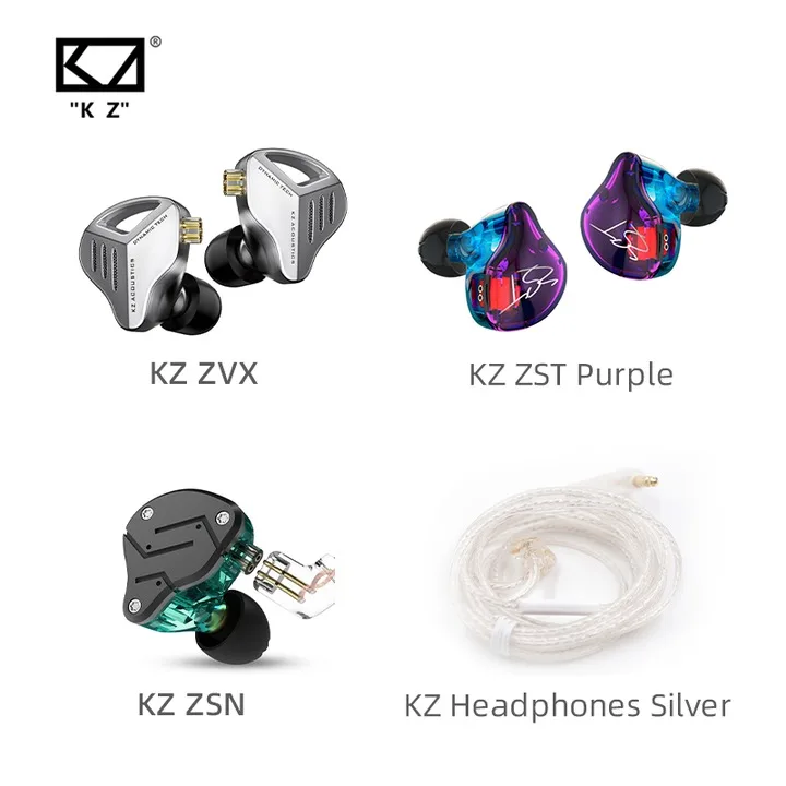 Wired Earphones In-ear Headset Noise Cancelling QKZ Headset KZ ZST ...