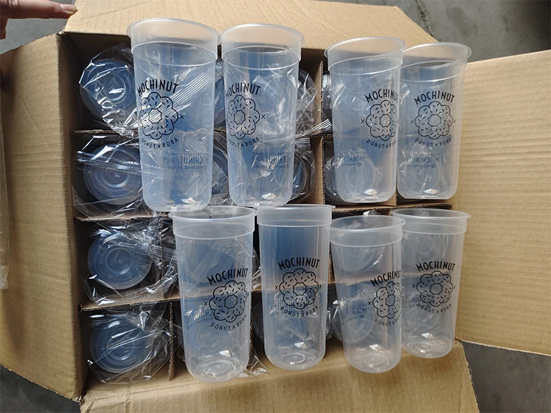 New Design Custom Logo Disposable Food Grade Plastic Boba Cup Milktea ...