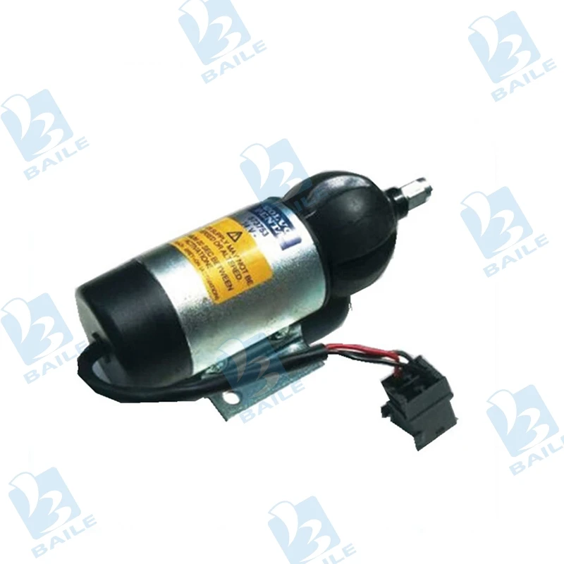 Excavator Stop Solenoid Coil 24v Diesel Fuel Shut Off Solenoid Valve ...