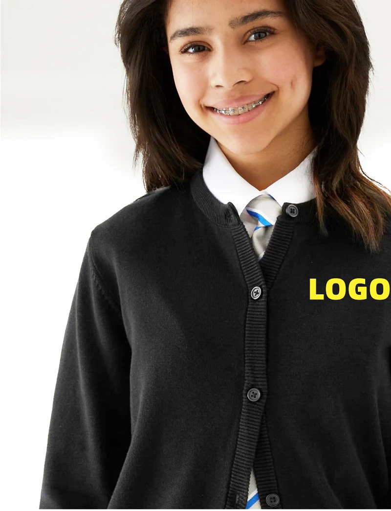2024 Fashion Students' Sweater Pure Cotton Custom Logo Girls' School ...