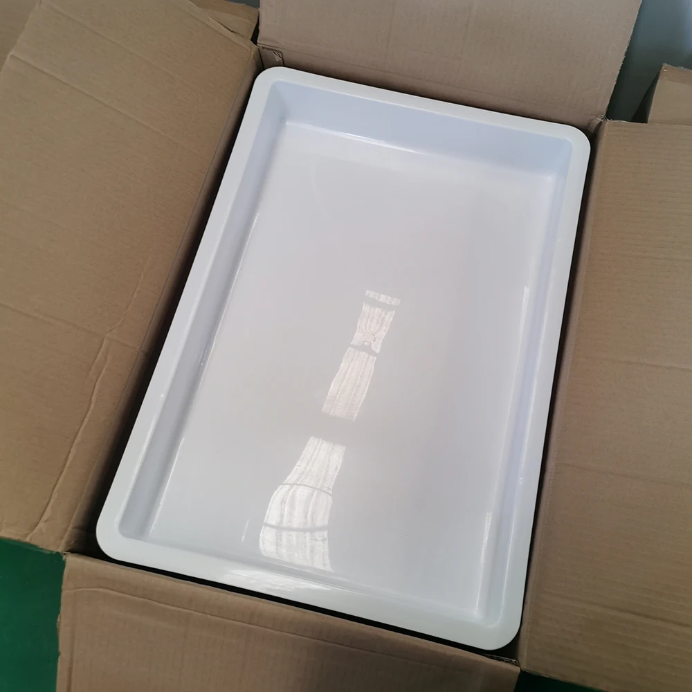 Stackable Bakery Storage Plastic Tray For Pizza Dough Rectangular Pizze ...