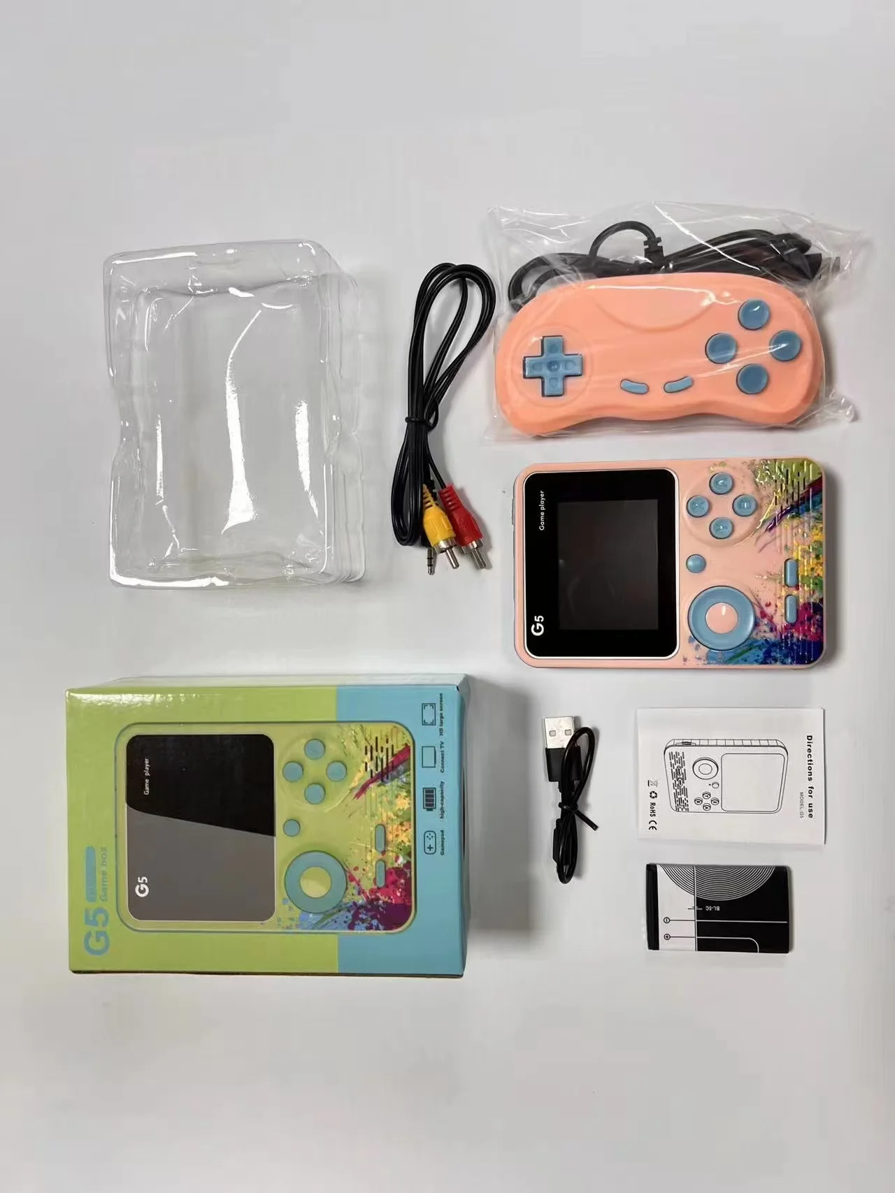 Handheld Game Console - Portable G5 Mini Arcade with 500 Games