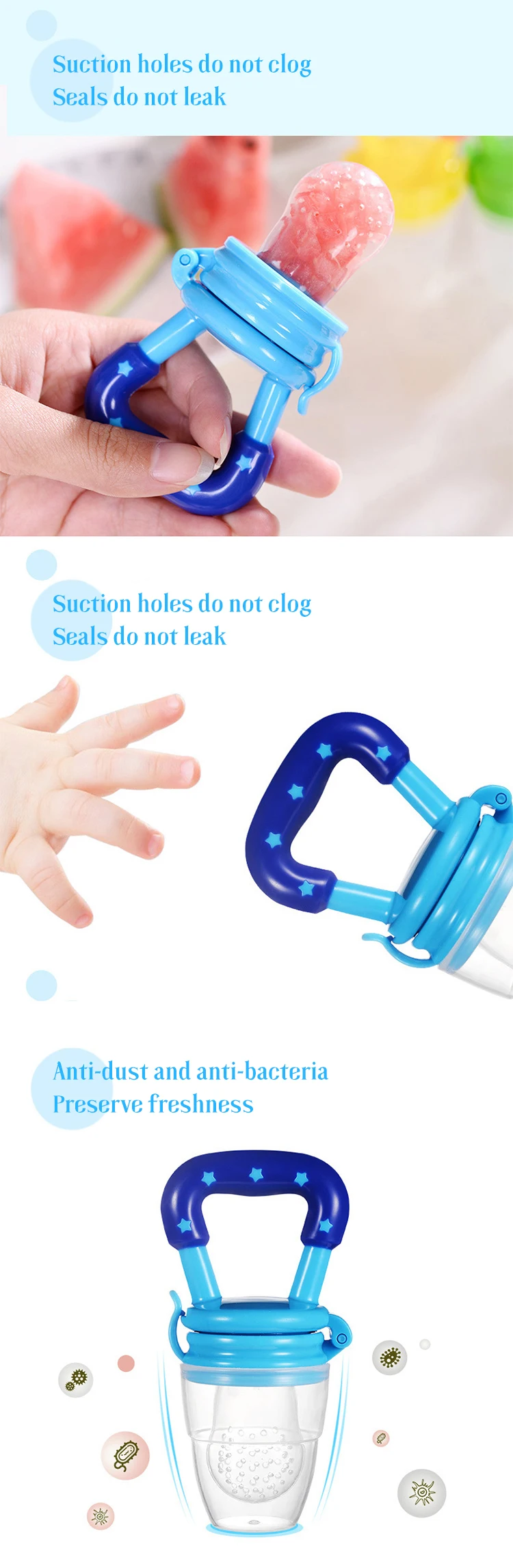 Silicone Baby Fruit Pacifier Infant Kids Pacifier Feeder For Food ...