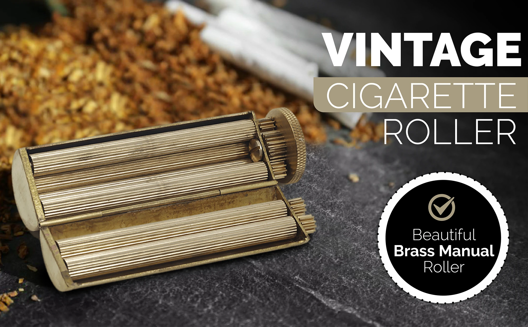 Brass Manual Roller Practical Lightweight Durable Tabaco Roller Machine ...