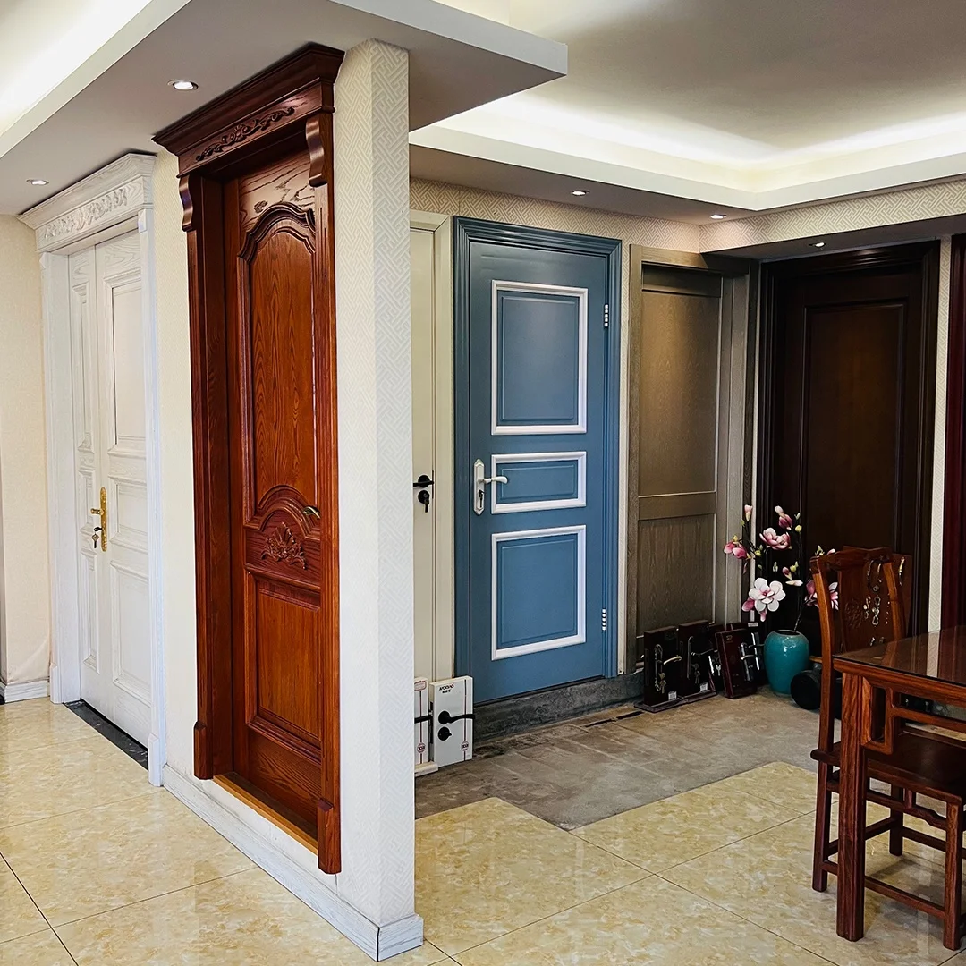 New Trend Residential Large Size Wood Aluminium Exterior Entry Solid ...