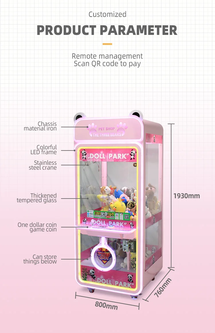 Child Mini Crane Game Machine - Panda Claw Crane Machines