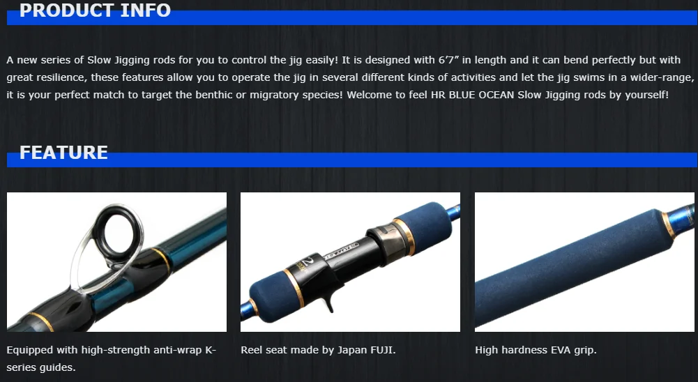 Top Quality Saltwater Fishing Jigging Rod High Carbon Casting Hearty ...