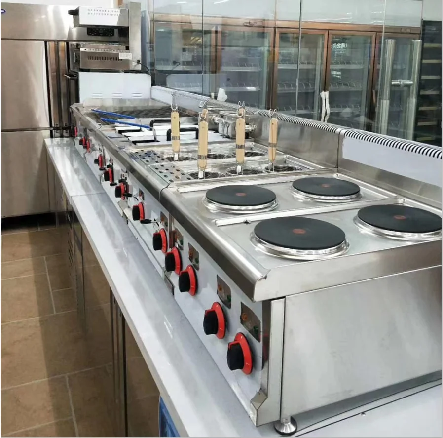 Modern Standing Heavy Duty Restaurant Digital Cooktops Big Knobs Stove ...