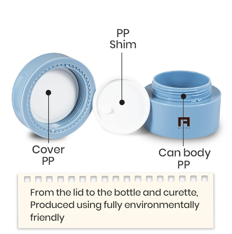Blue Plastic Jars 50g Skin Care Cream Packaging Plastic Jars Factory ...