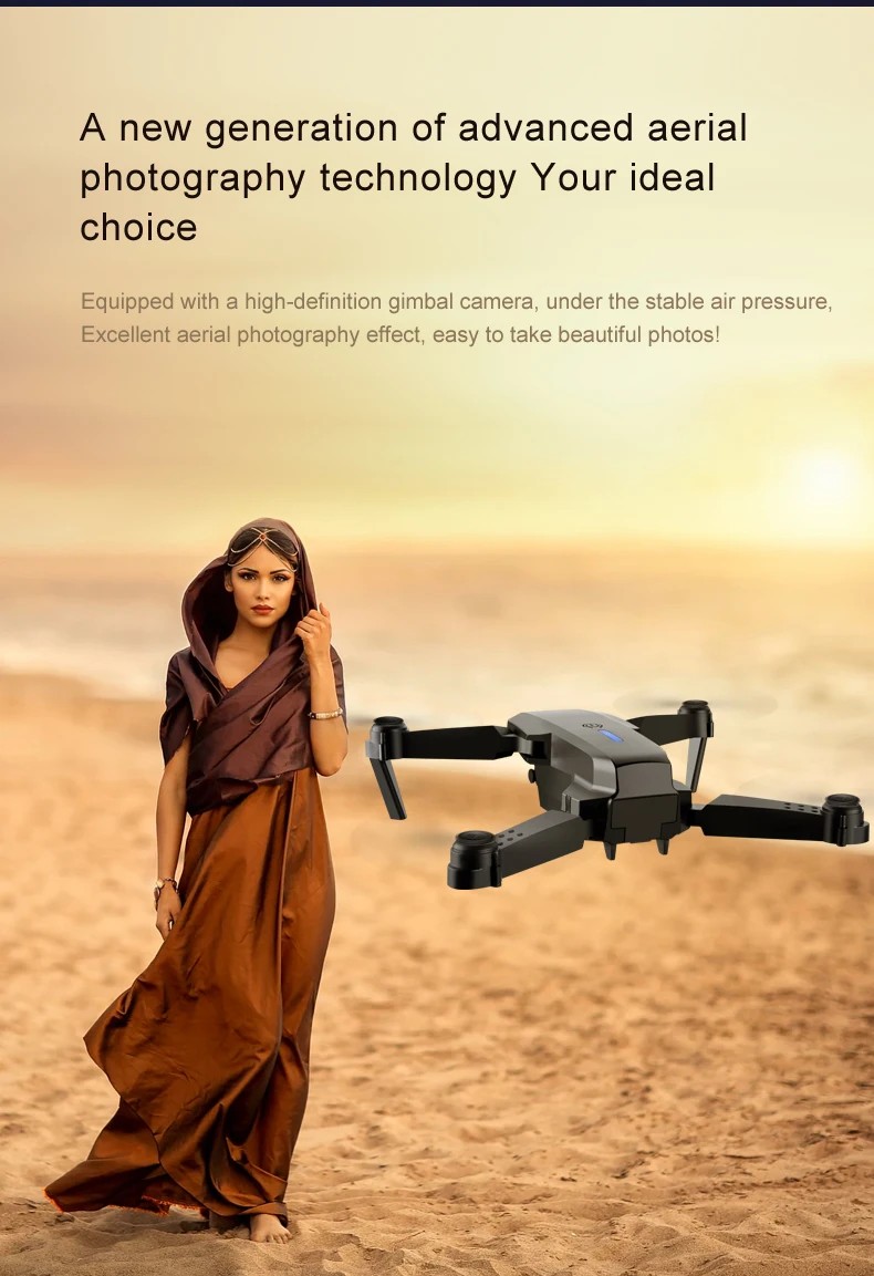 2025 E88 4K UHD Mini Flying Camera - FPV Quadcopter for Kids