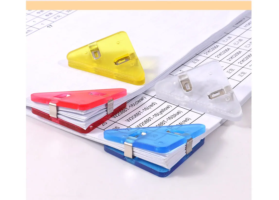 Foska Plastic Office and Student Book Corner Paper Clips Colorful ...