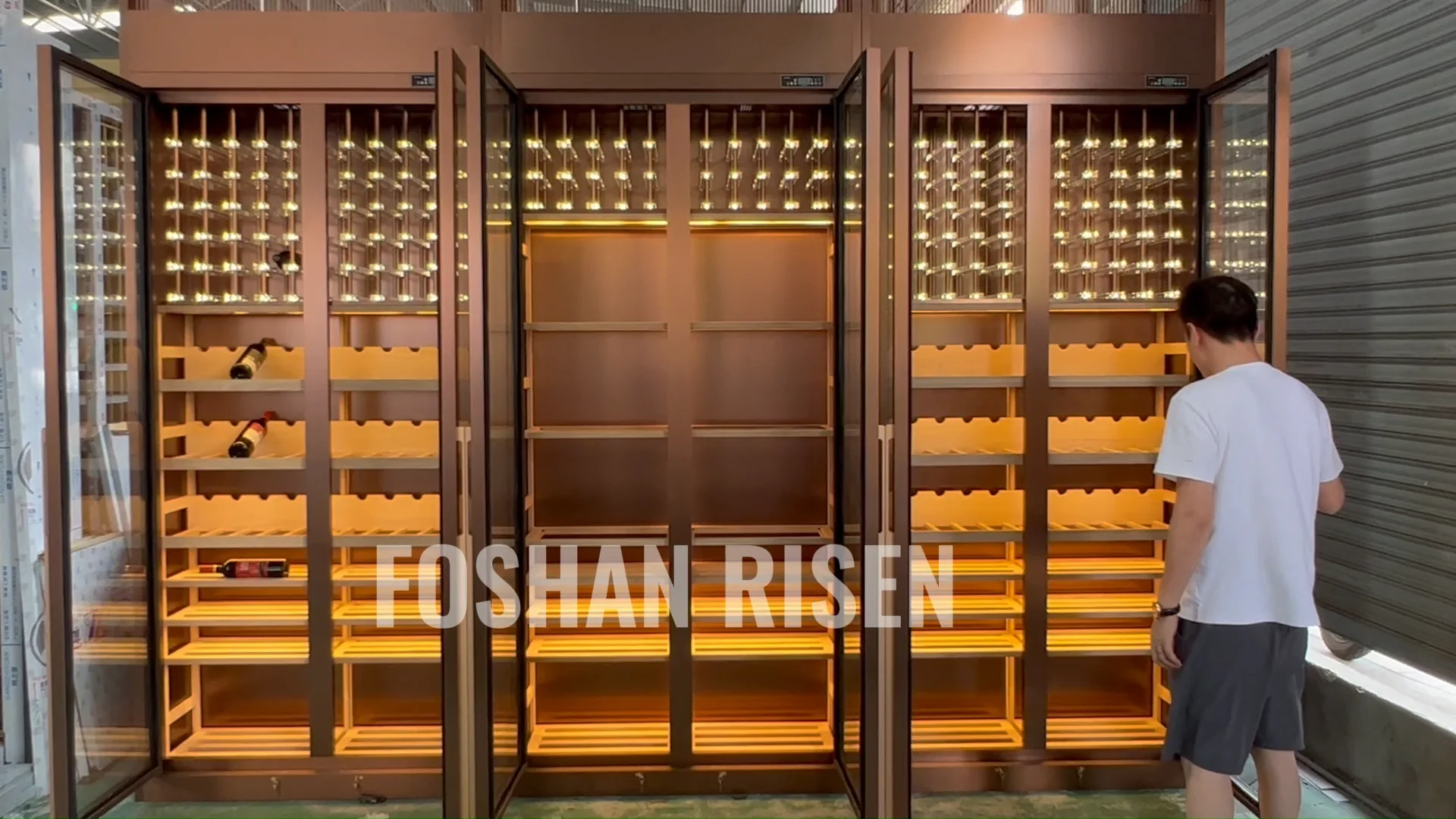 High-end Design Custom Wine Rack Stainless Steel Constant Temperature ...