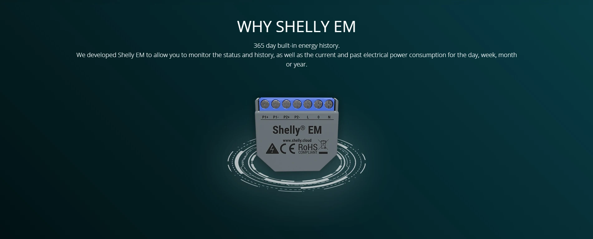 Shelly EM High Power Switch Control 2A Smart Wall Switch Mini Design ...