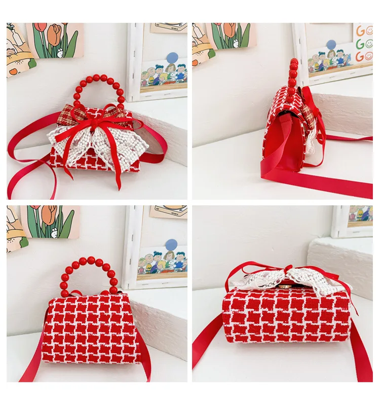 Children's Cute Mini Zero Wallet Girl Cartoon Princess Bag Girl Plaid ...