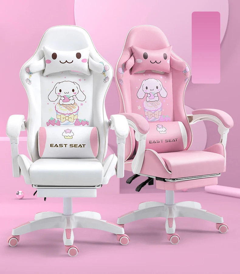 Custom Anji Anime Leather Ergonomic Recliner Cute Game Silla Gamer ...