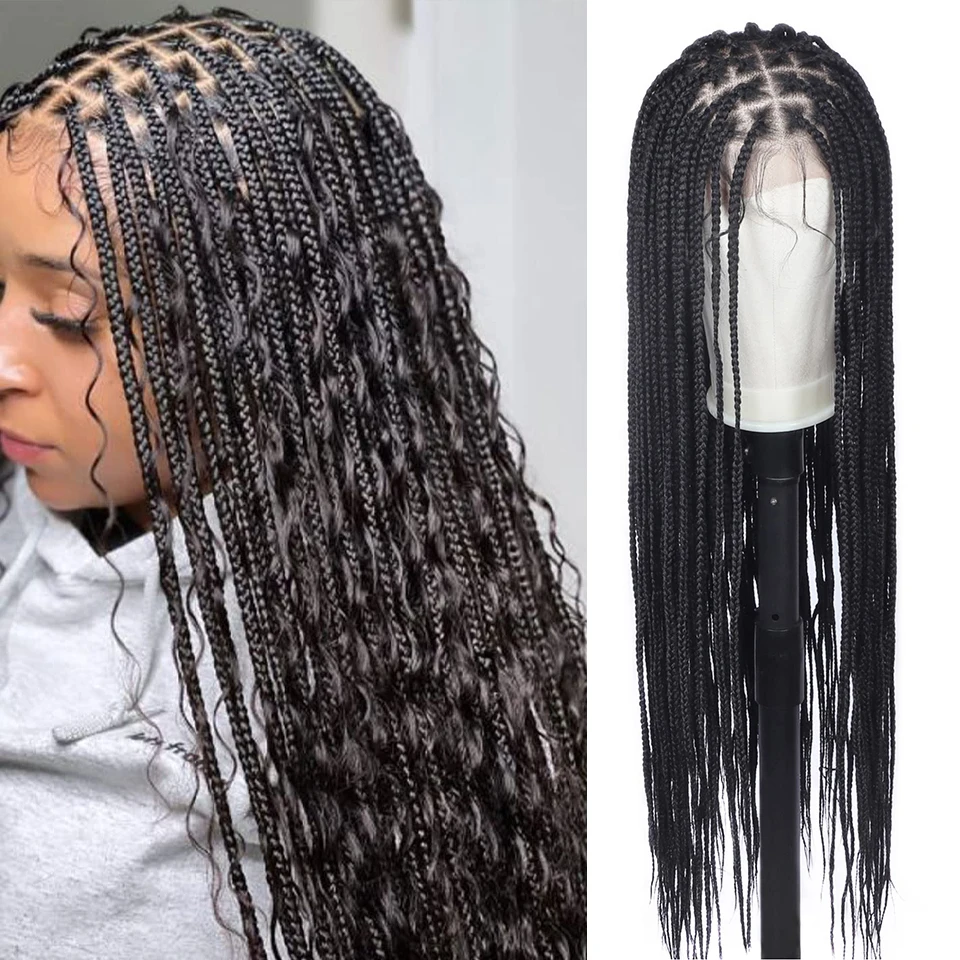 Wholesale Glueless Full Lace African Braided Wigs