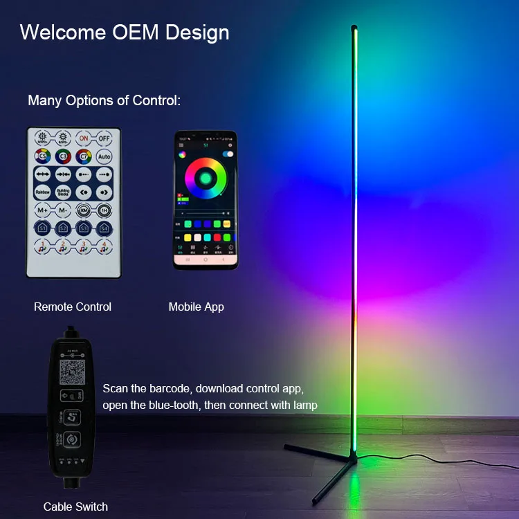 Coener Nordic Minimalist Smart LED RGB Tripod Stand Lamp