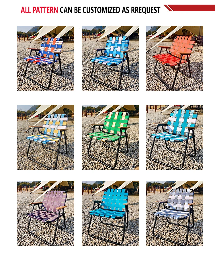 Multi-utility Vintage Relaxing Outdoor Webbing Beach Camping Chair ...