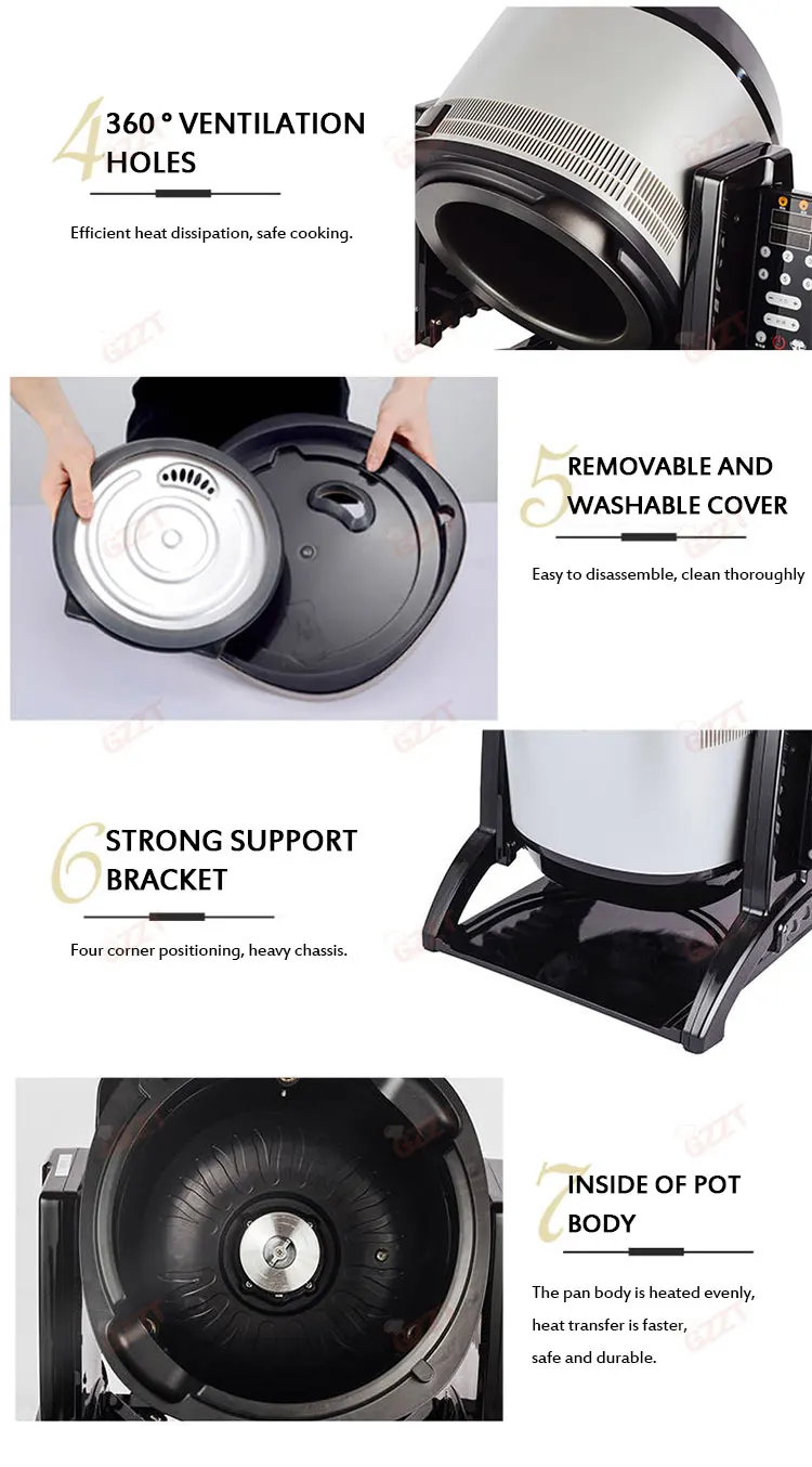 6L Commercial Stir Fryer - Intelligent Cooking Machine