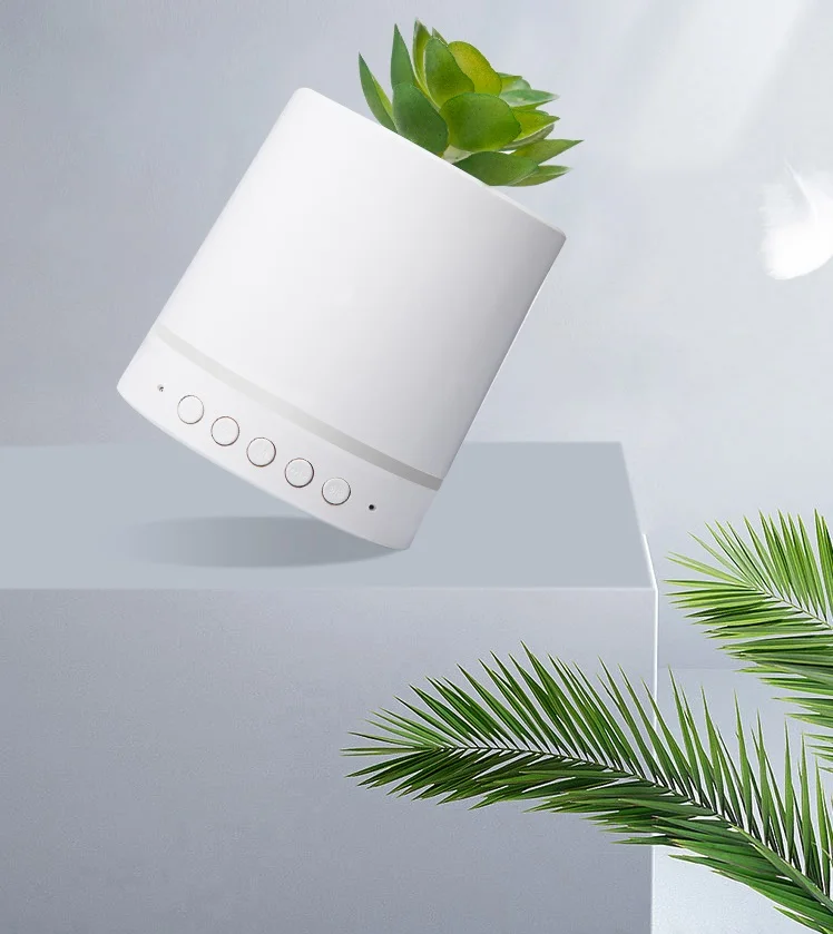 Rechargeable Led Light Touch Mini Music Wireless Speaker Flowerpot ...