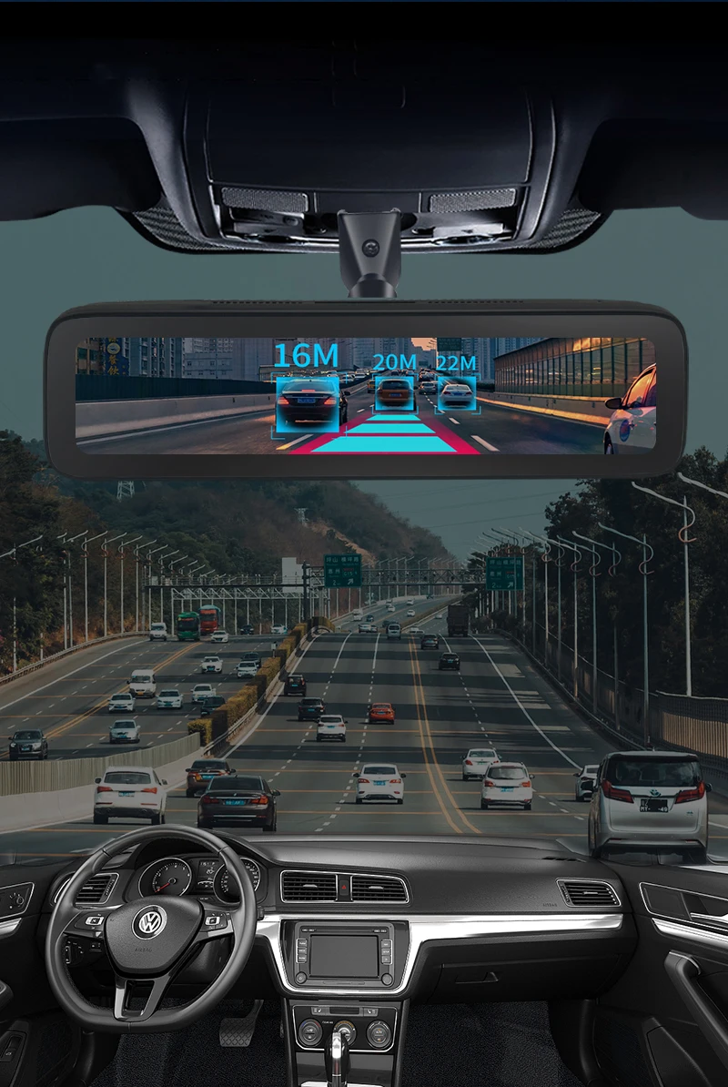 12 Inch Touch Screen Android 4CHs Car Camera ADAS WIFI GPS Navigation ...