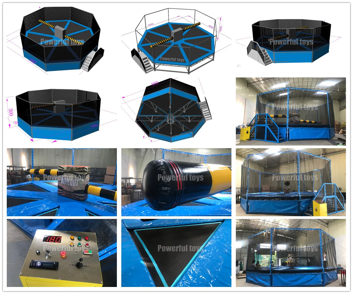 Outdoor Adult Carnival Games Wipeout Inflatable Meltdown Wipeout ...