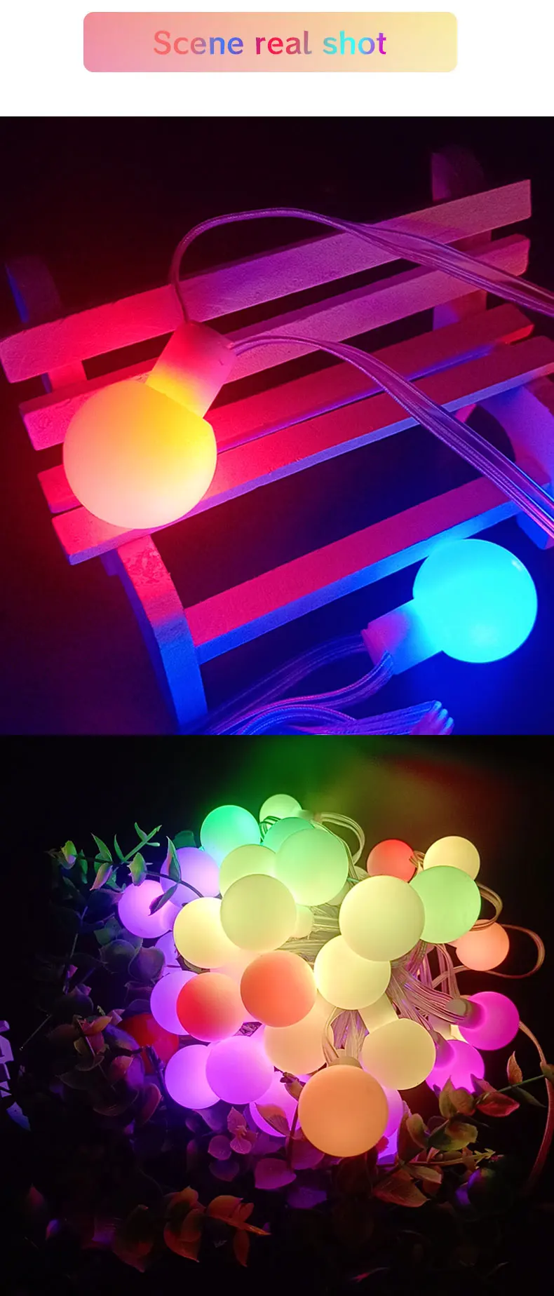 Rgb Remote Control Plug In Led Light Bulb String Hanging Sockets Led ...