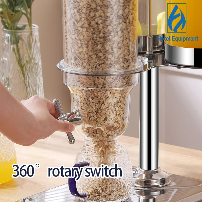 Rotating Cereal Dispenser and Juice Dispenser Kitchen Dry Food Sealed ...