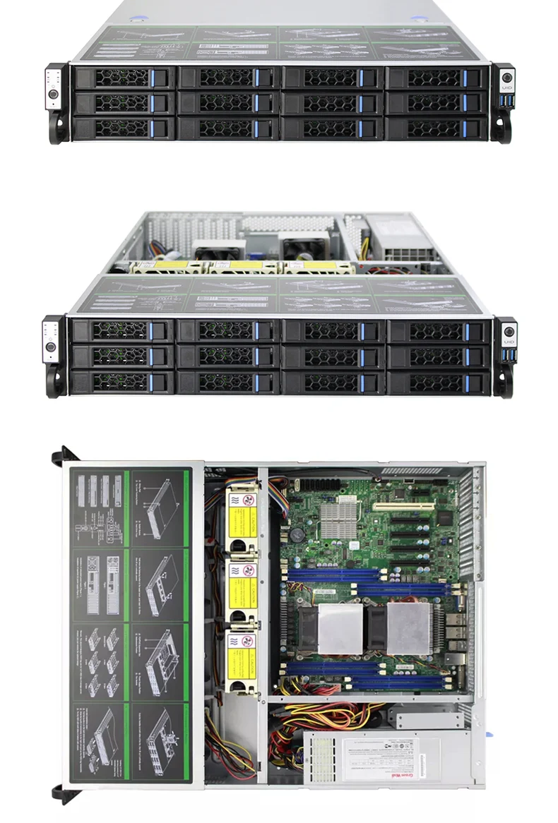 2u Rack Server Chassis With 12 Hot-swap Bays & Mini Hd Backplane Oem