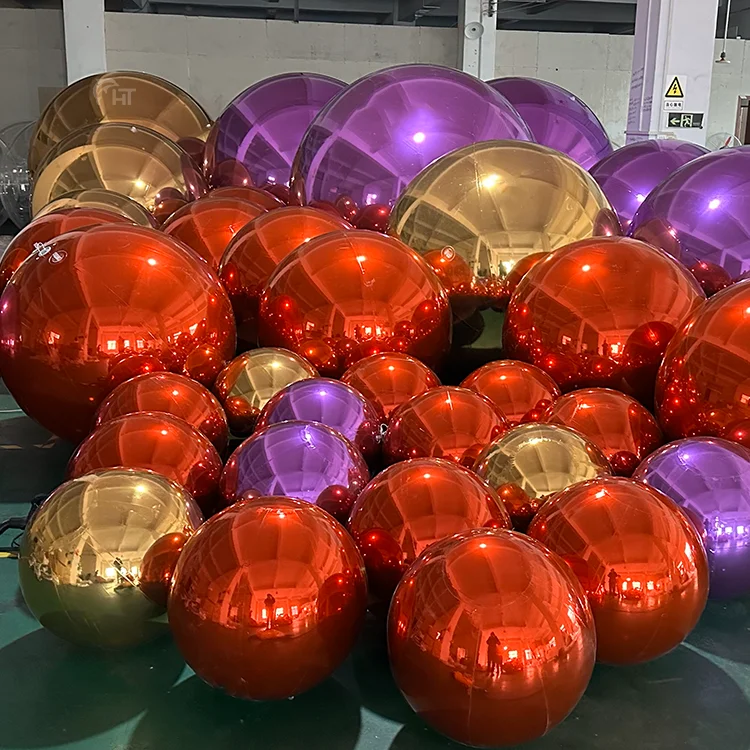 Silver Inflatable Mirror Balloon Giant Pvc Inflatable Ball Event ...