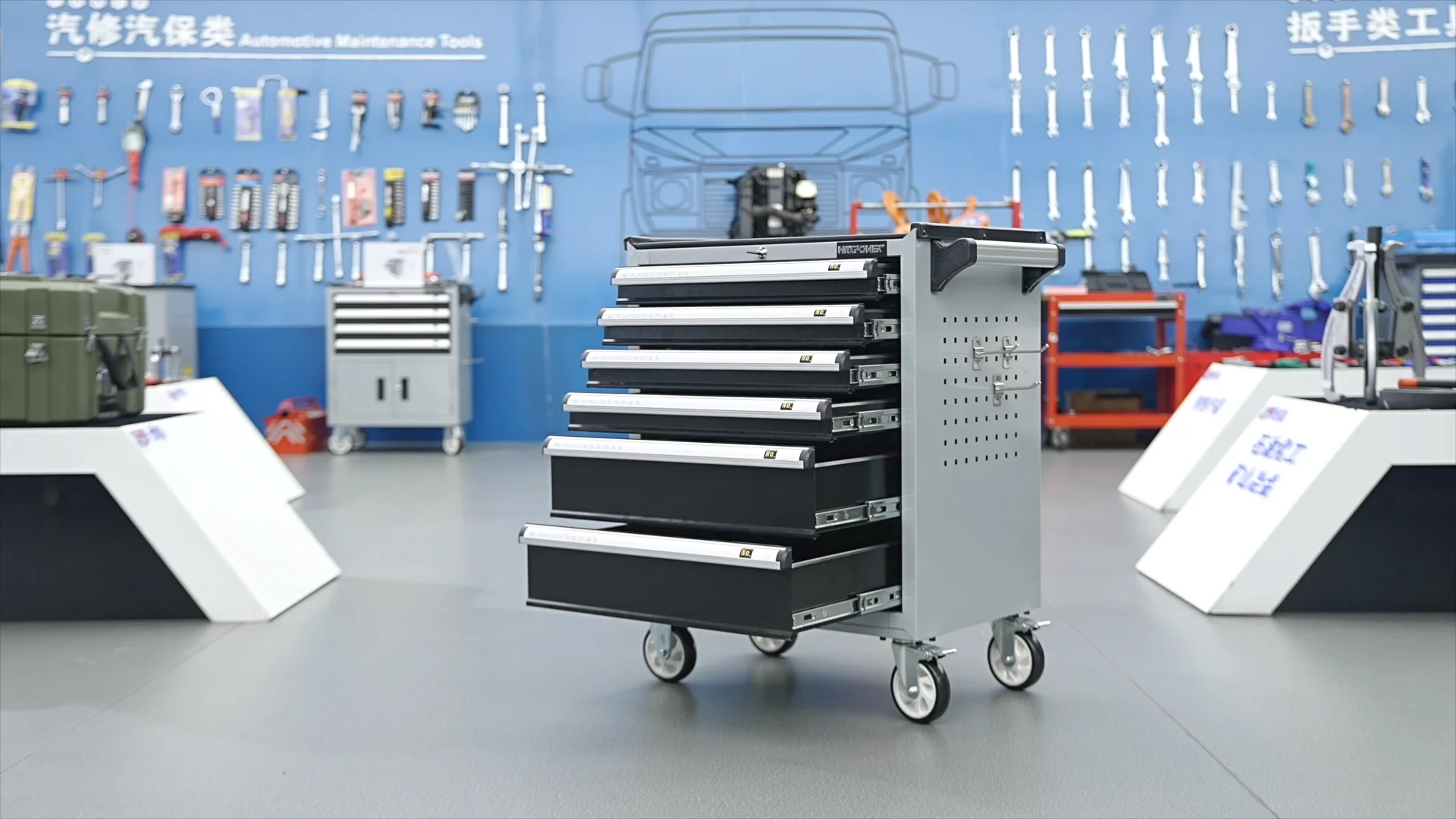 Maxpower 249pcs Automotive Tools 5 Drawers Roller Cabinet With Tools ...