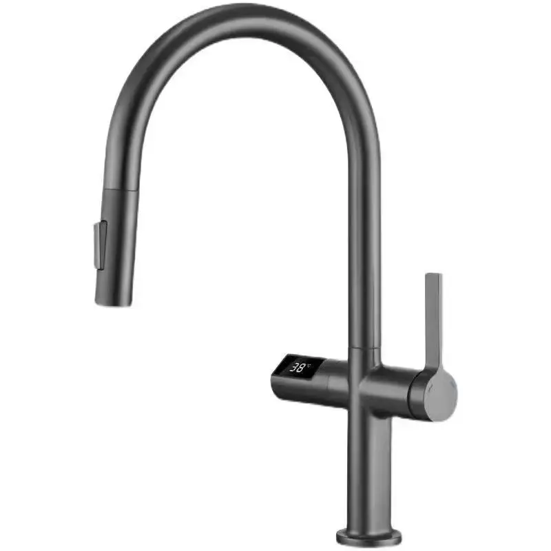 New Arrival Intelligent Digital Display Pull Down Sprayer Mixer Kitchen ...
