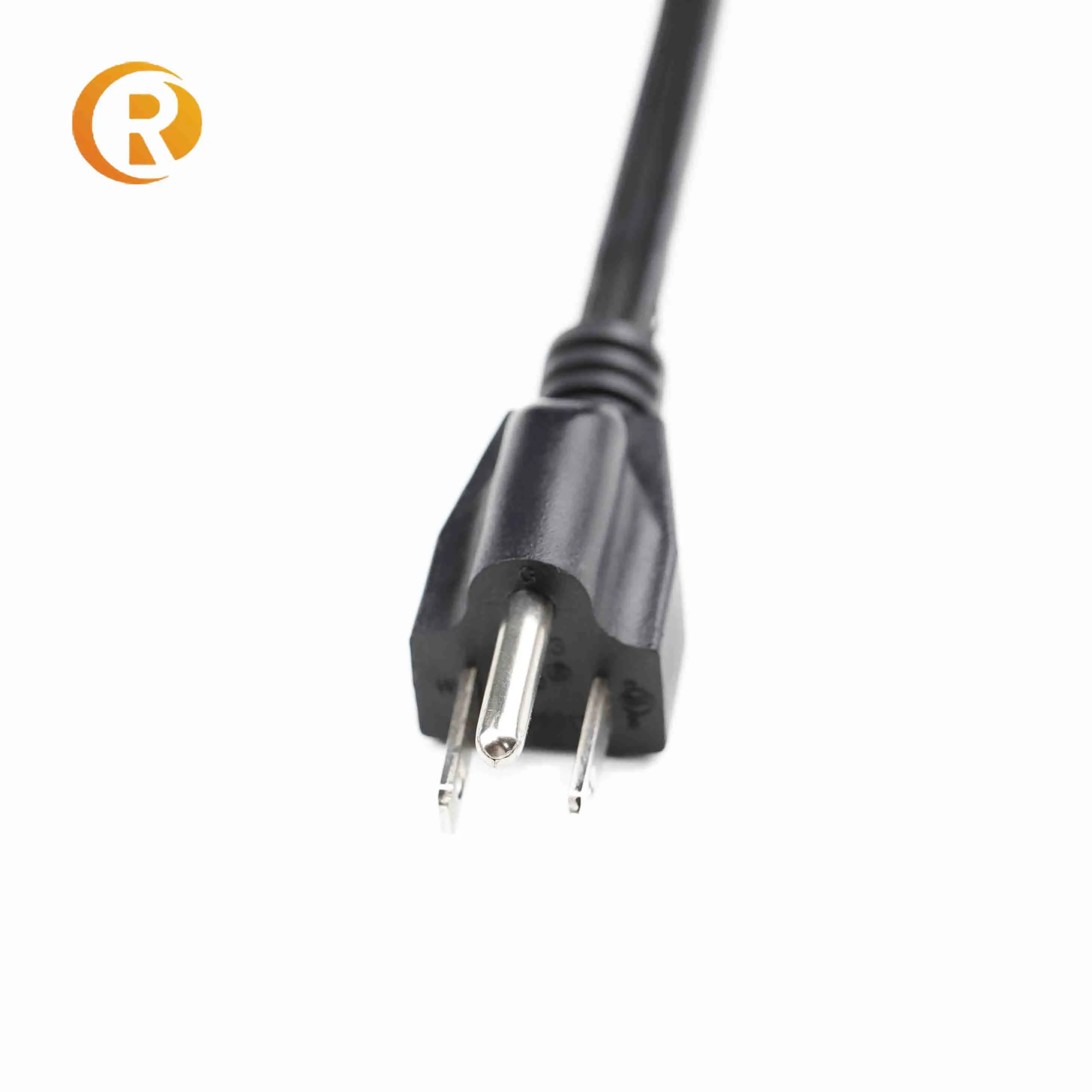 Us Plug Usa Ac 2 Pin America Braided Laptop Computer Power Cable IEC C7 ...