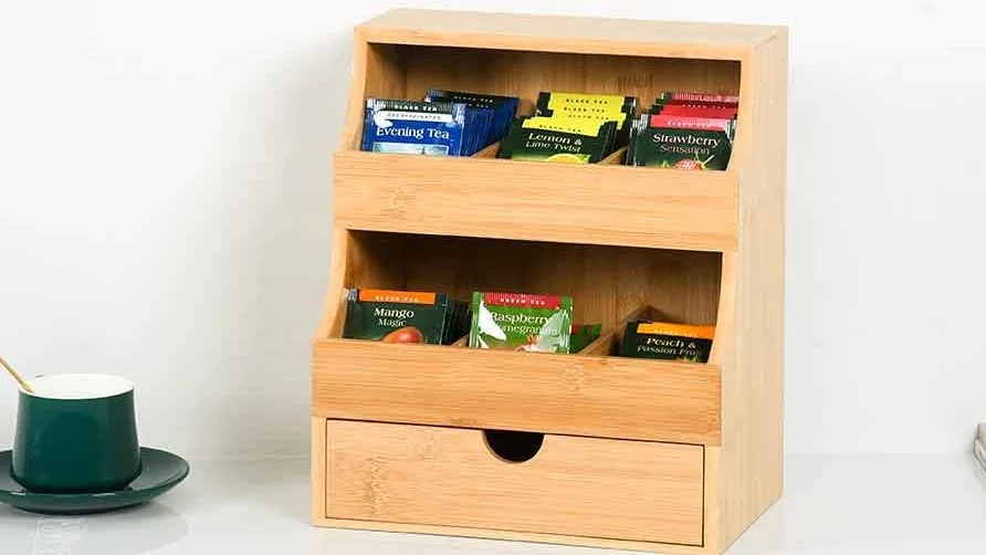 Desktop Organizer For Kitchen Office Tea Coffee Sugar Packet Storage ...