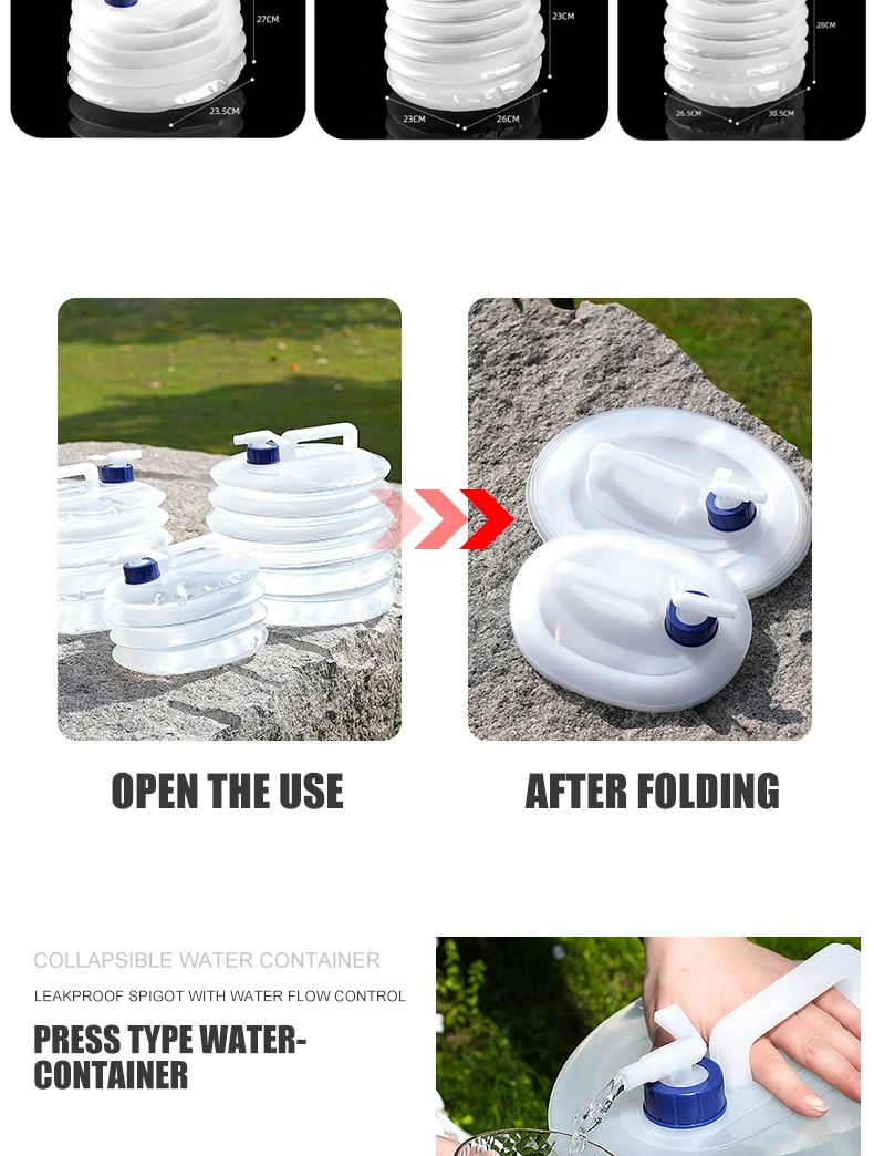 Collapsible Water Container,Premium Portable Water Storage,Portable Camping Water Tank 5l/10l ...