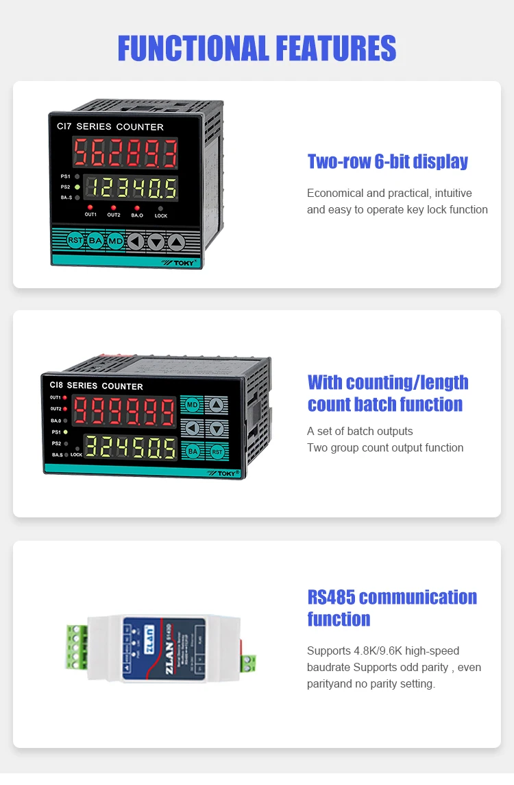 High Quality Industrial 6-Digit Display Counter Anti-Interference Batch ...