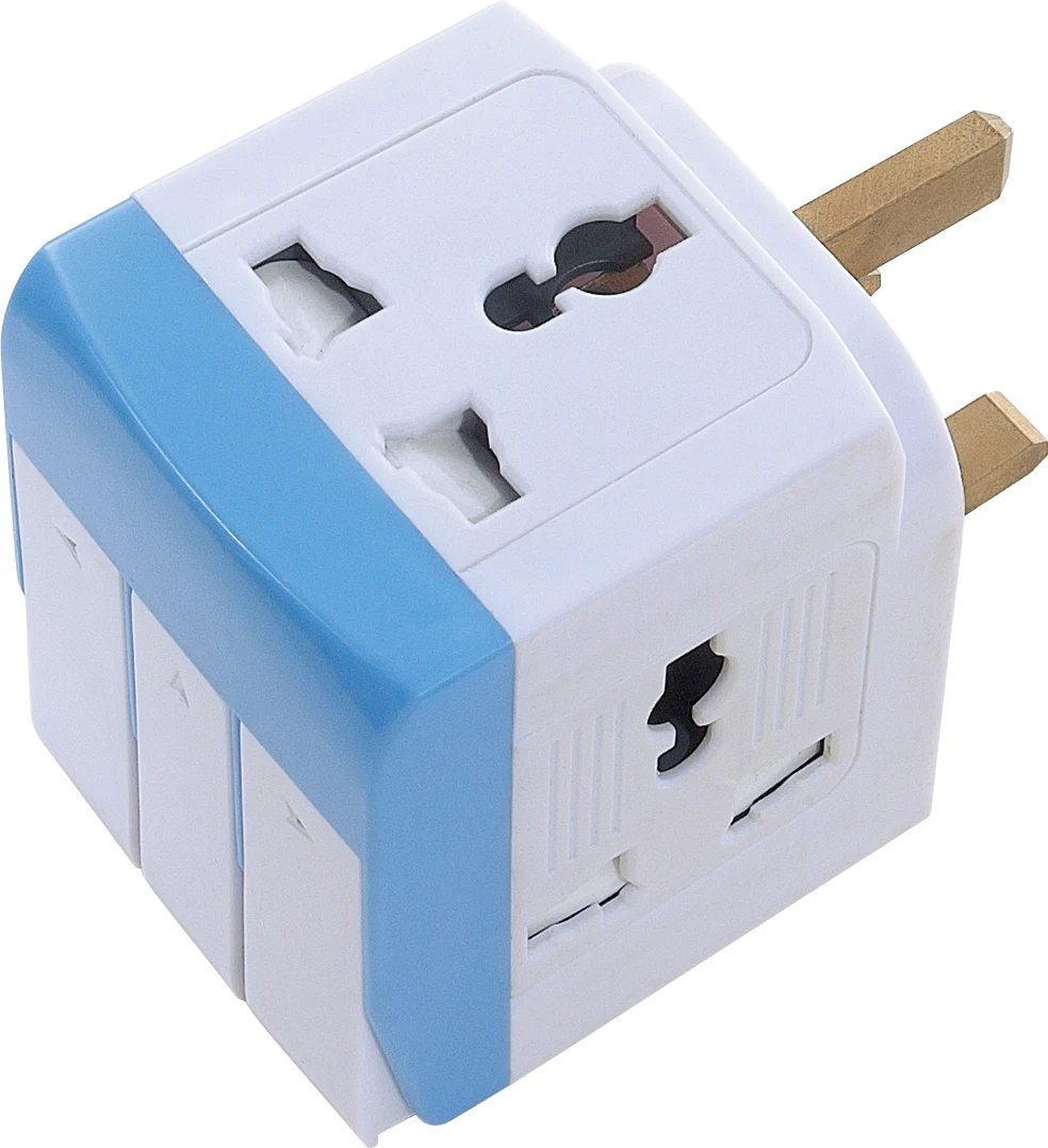 13a 250v Multi Socket 3way Universal Outlet Adaptor With Switch And ...
