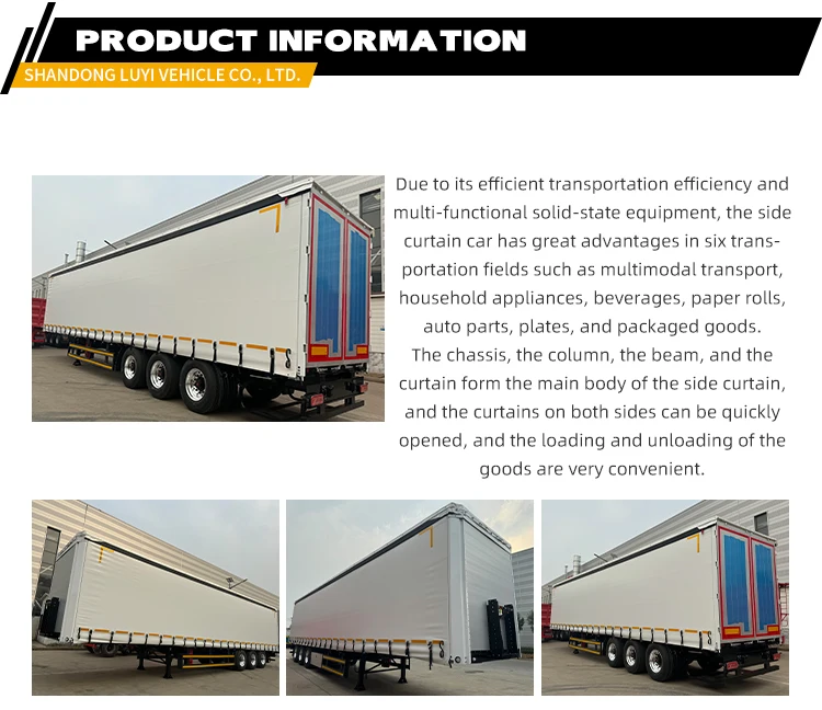 Factory Supplied 3 Axle Bulk Cargo Carrier Trailer Side Curtain Truck ...