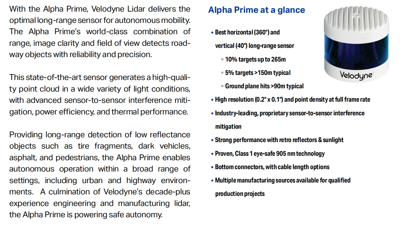 Alpha Prime Velodyne Vls-128 Precision Laser Gnss Module Odm