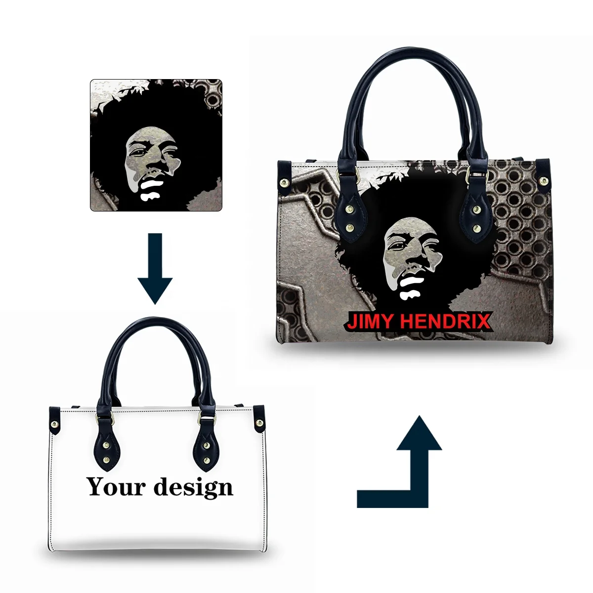 Designer Newest Luxury Designer Handbags Black Tote Bags With Custom ...