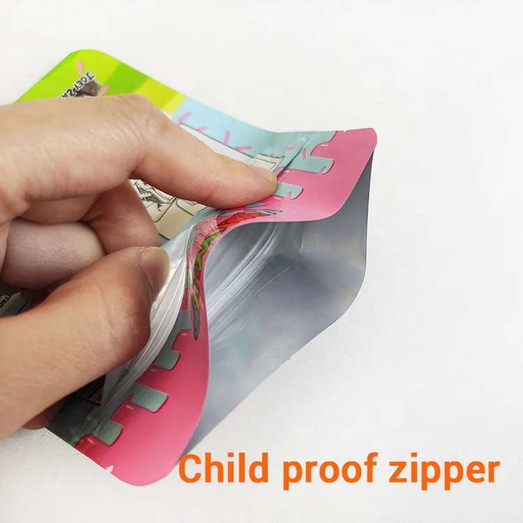 Low Moq Digital Printing Child Resistant Mylar Pouch Soft Touch ...