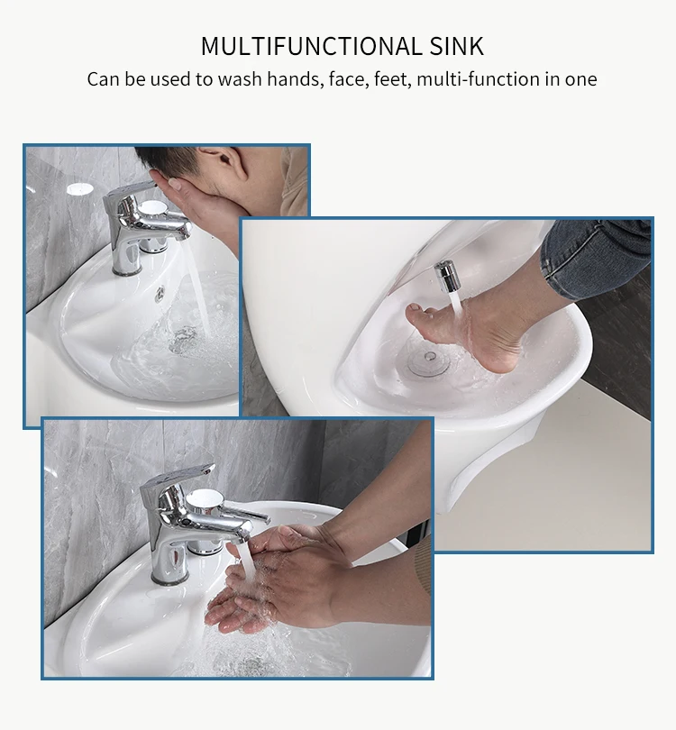 Modern Ceramic Wudu Foot Washer Basin Sink - Round Pedestal Design for ...