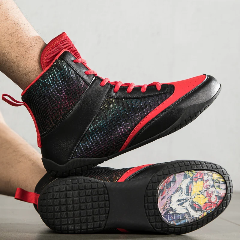 New Design Professional Lace-up Weights Lifting Wrestling Boxing Shoes ...