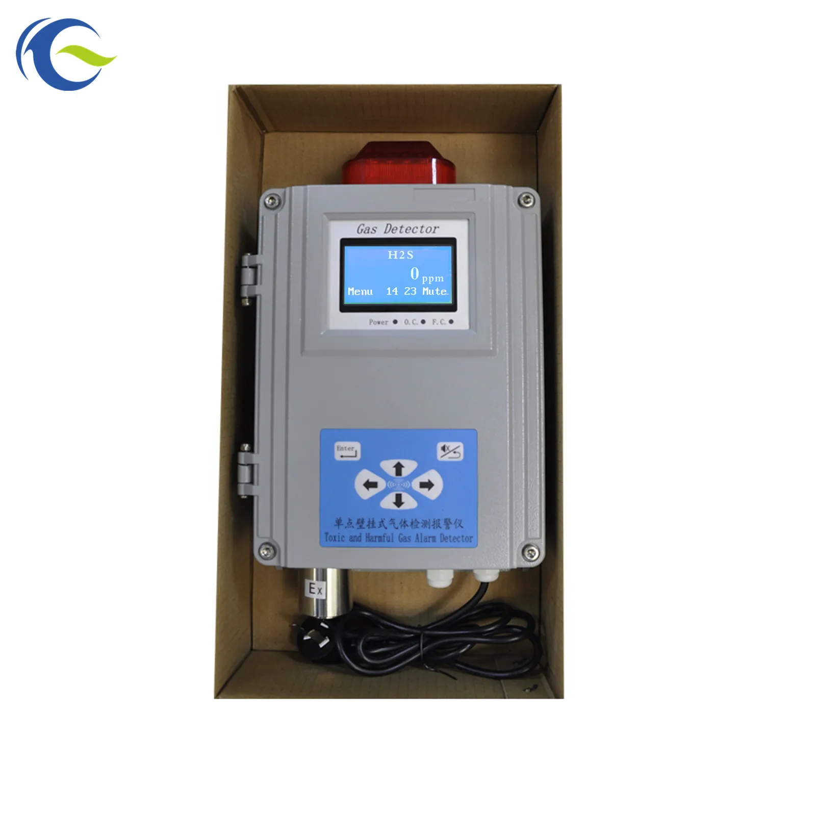 Wall Mounted Hydrogen Sulfide Monitor Lcd Display H2s Gas Alarm ...