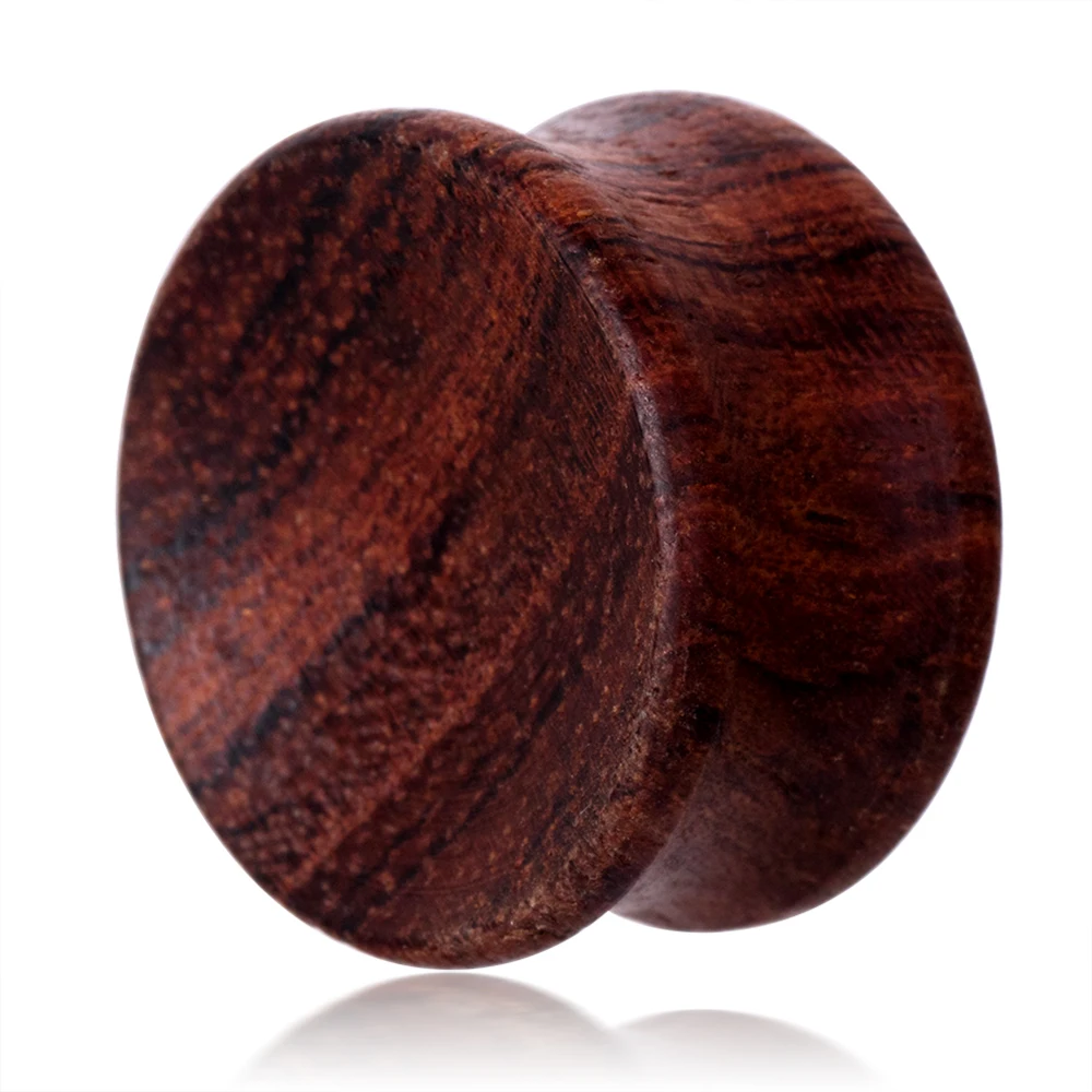 Natural Organic Wood Hollow Double Flared Flesh Ear Gauges Plugs ...