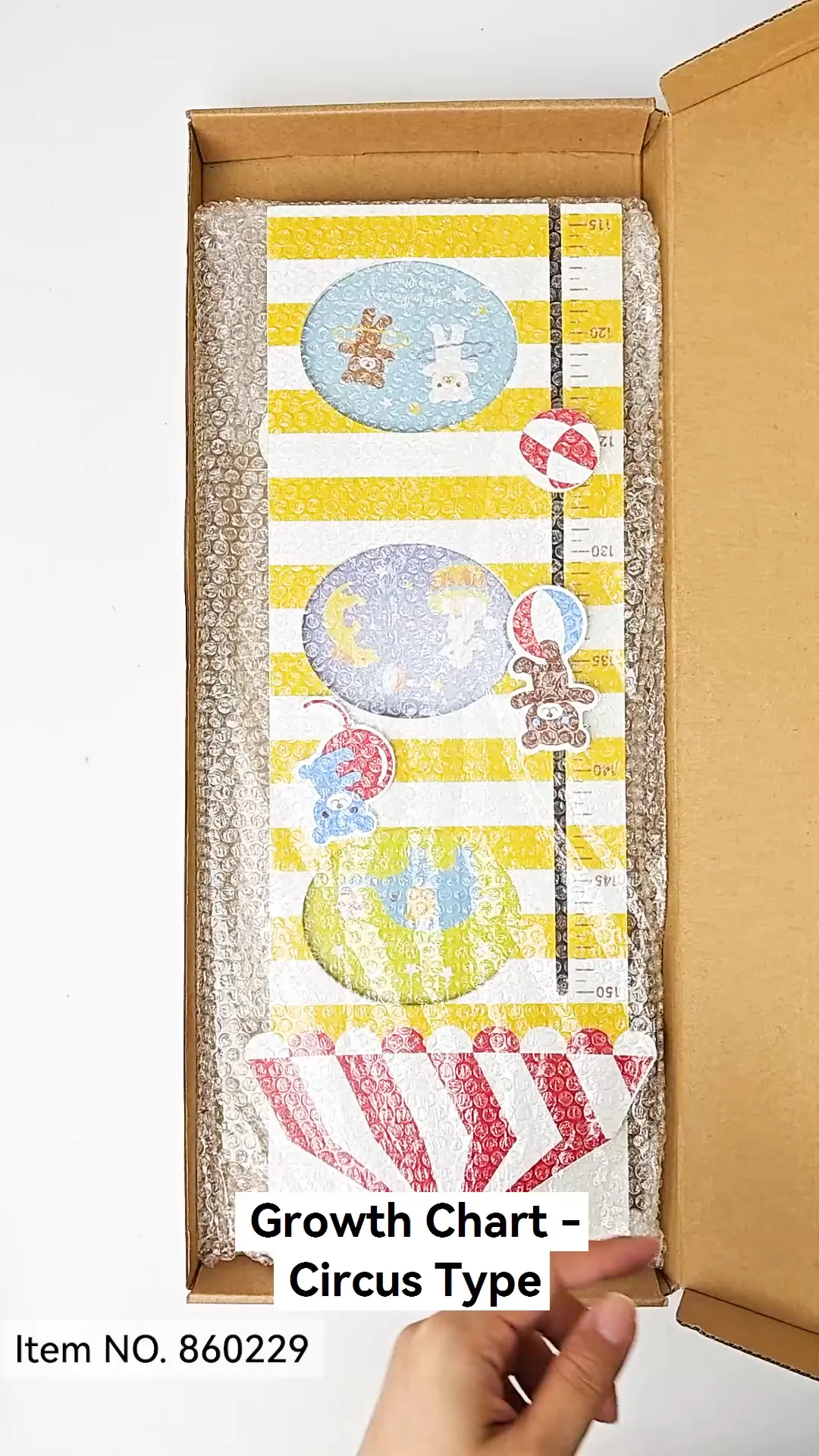 Wooden Ruler Children's Grow Taller Little Bear Style Kid Growth Height ...