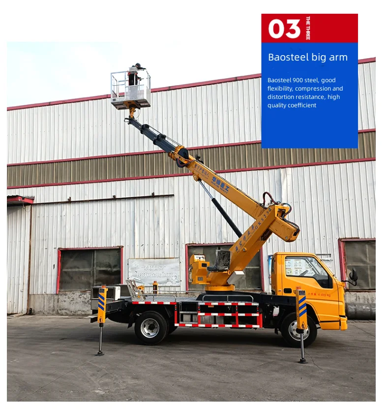 3 Functions 25M Aerial Platform Lift Truck - High Altitude Work Vehicle