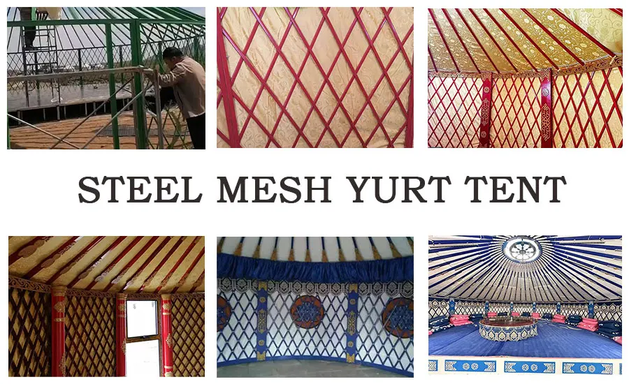 QX Luxury Steel Waterproof Dome Yurt Tent House Hot Sale